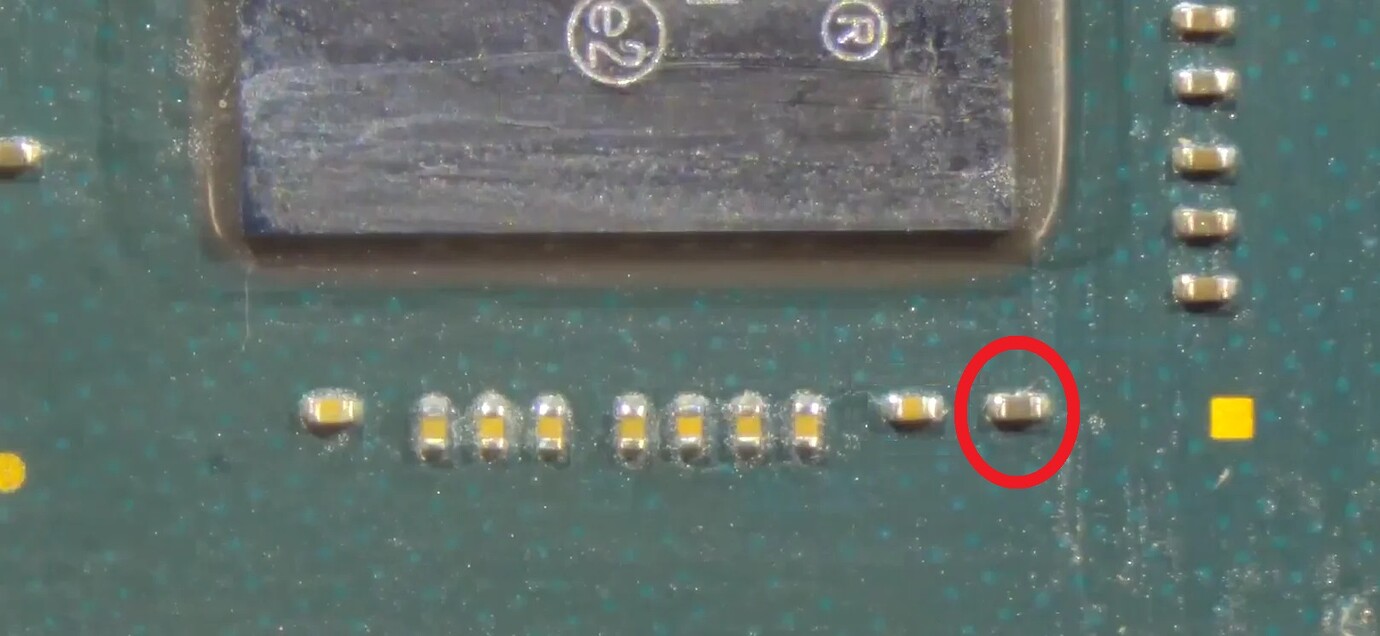 Capacitor on the APU of the Switch OLED - Nintendo Switch - TronicsFix