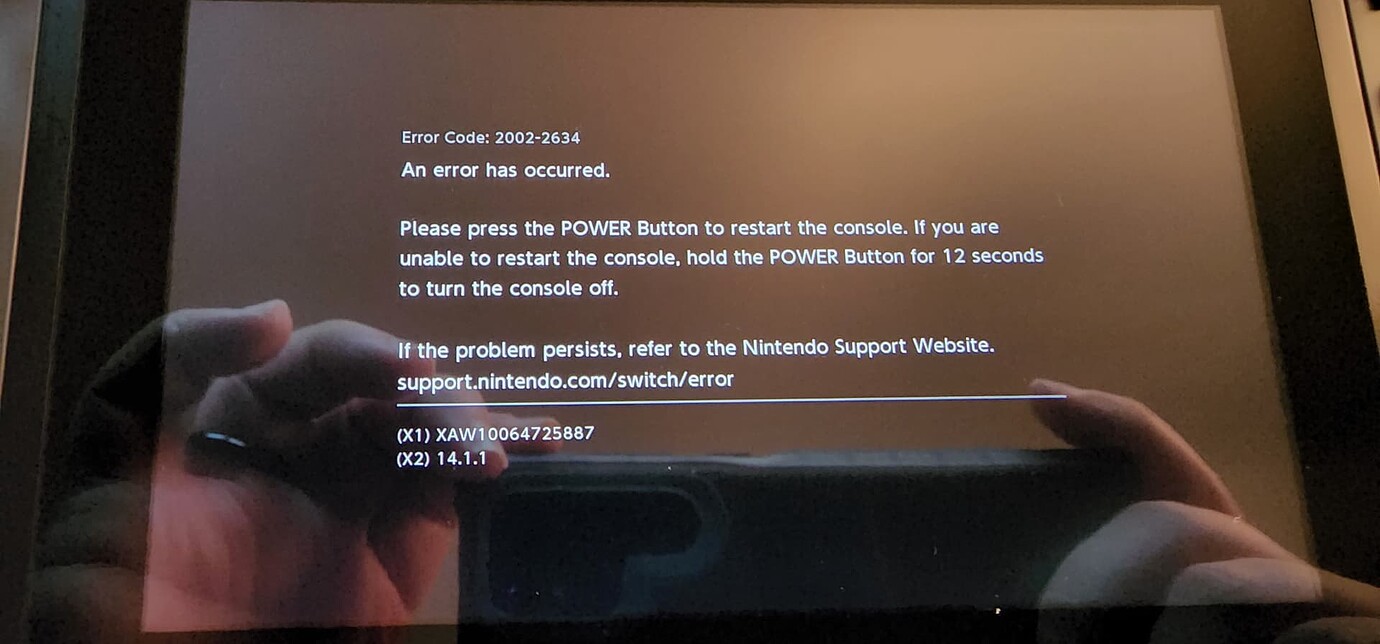 Error 2002 2634 When Inserting Game Nintendo Switch TronicsFix Error 2002 2634 When Inserting Game Nintendo Switch TronicsFix