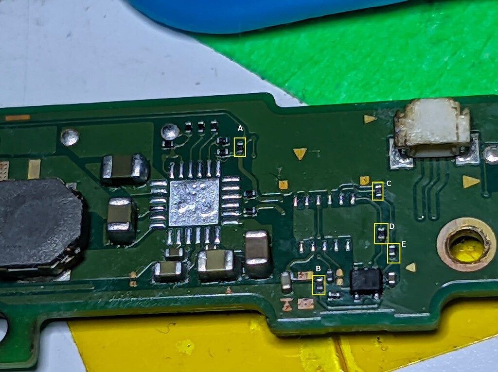 Need help NINTENDO SWITCH V2 board BQ area resistor value - Nintendo ...