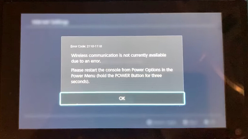 Switch Error 2110 1118 Wifi Error Nintendo Switch TronicsFix